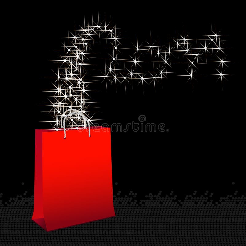 Vector magic shopping bag stock vector. Illustration of graphic - 16914302