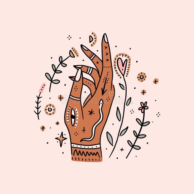 Vector Magic Witch Abstract Logo Design Template in Trendy Linear ...