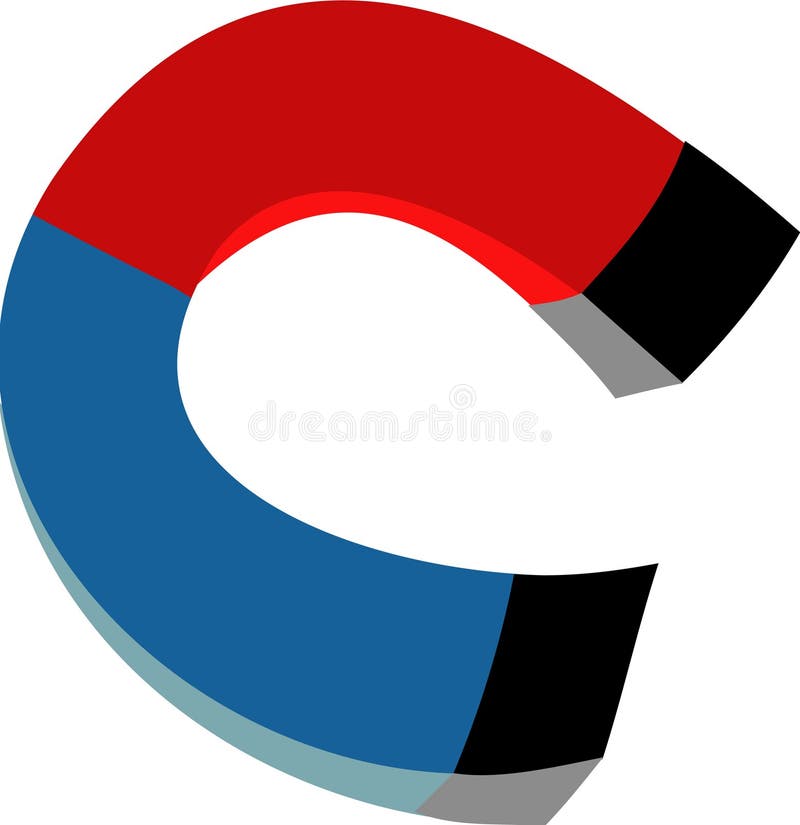 Vector magnet stock vector. Illustration of minus, negative - 9078732