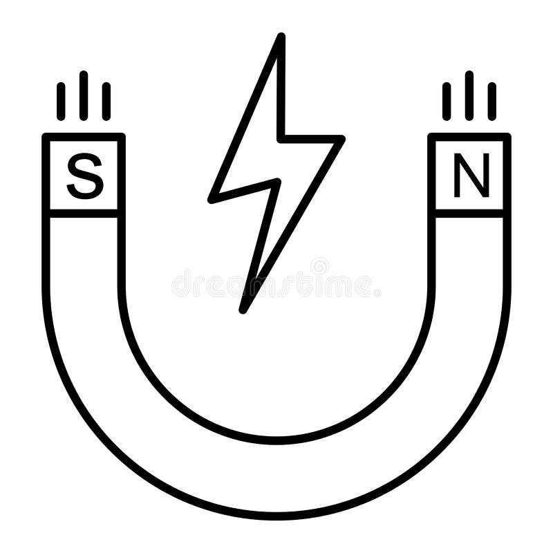 Vector Magnet Outline Icon Design Stock Vector - Illustration of ...