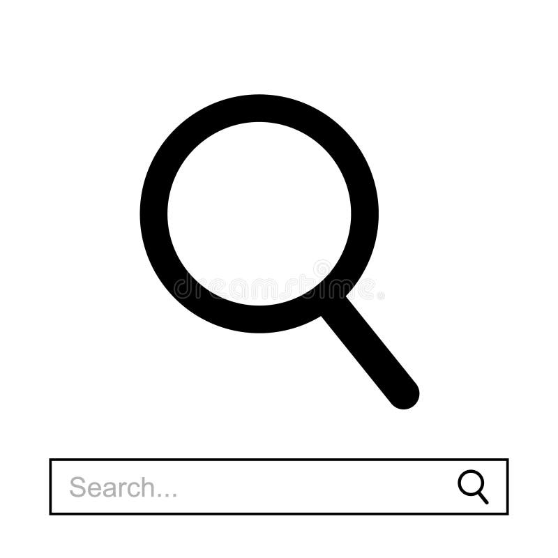 Vector magnifier icon. stock vector. Illustration of design - 154034063