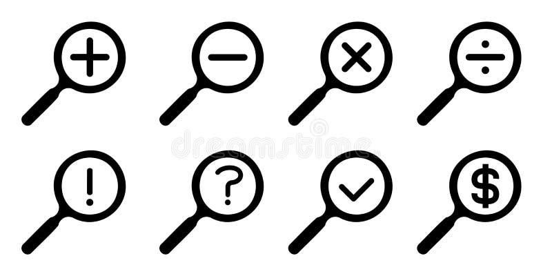 Vector Magnifying Glass Icon with Reflection Stock Vector ...
