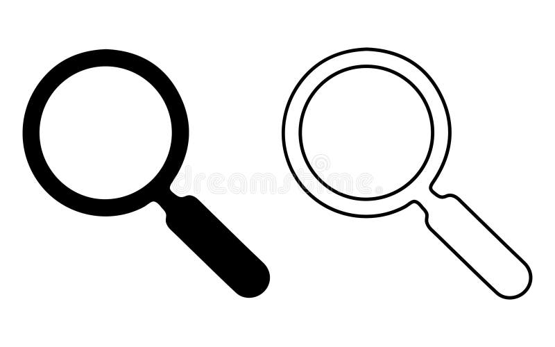 Vector Magnifying Glass Icon. Search Icon Set Vector Stock Vector ...