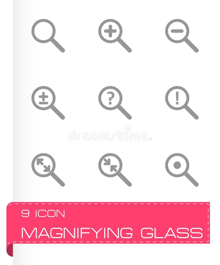 Vector magnifying glass stock vector. Illustration of icon - 36333874