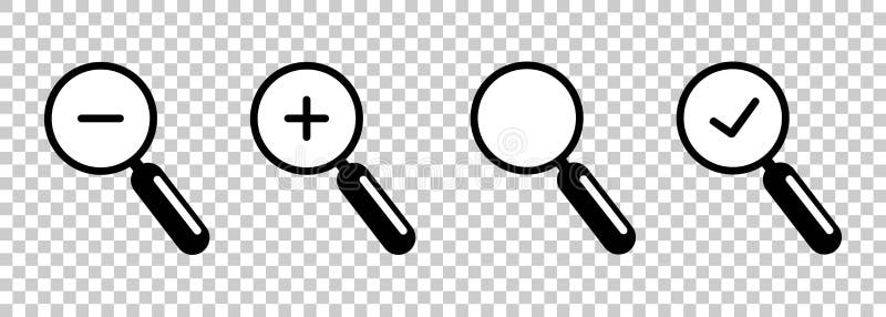 Vector Magnifying Glass Icons. Vector Illustration. Loop Icons Set ...