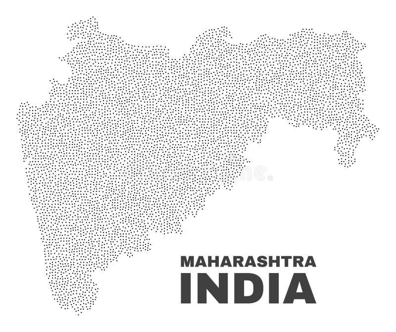 Vector Maharashtra State Map of Dots Stock Vector - Illustration of ...