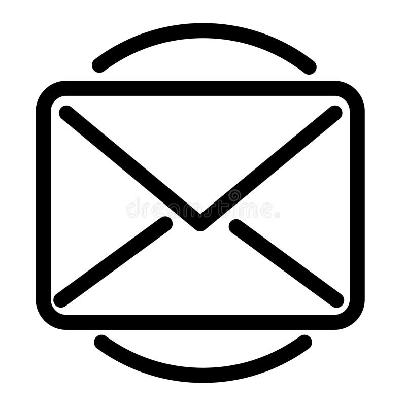 Vector Icon Mail Post, Email in Circle Stock Illustration ...