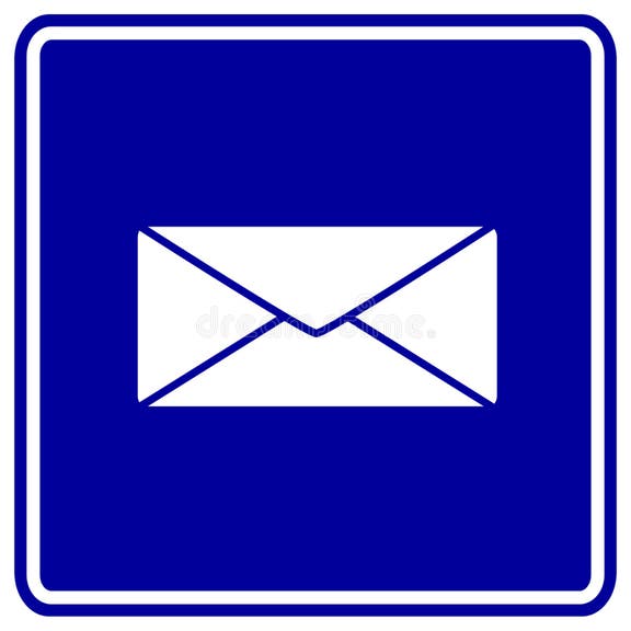 Vector mail envelope sign stock vector. Illustration of code - 10090282