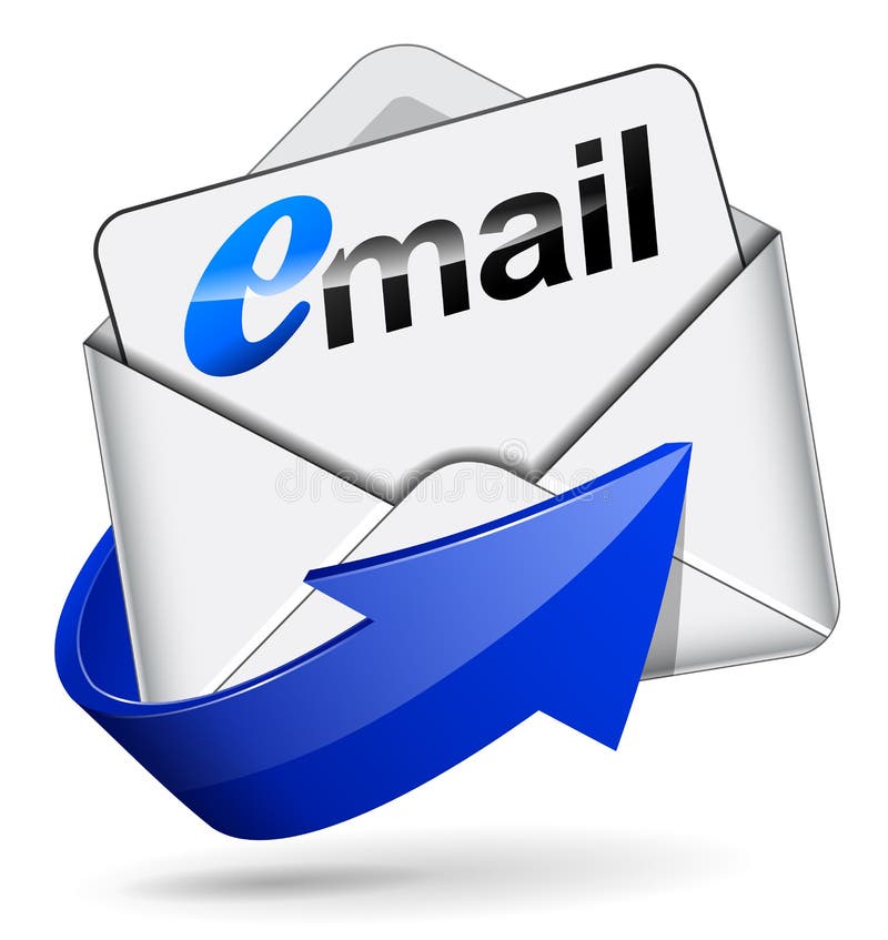 Inbox Mail Icon with Letters. on White Stock Illustration ...
