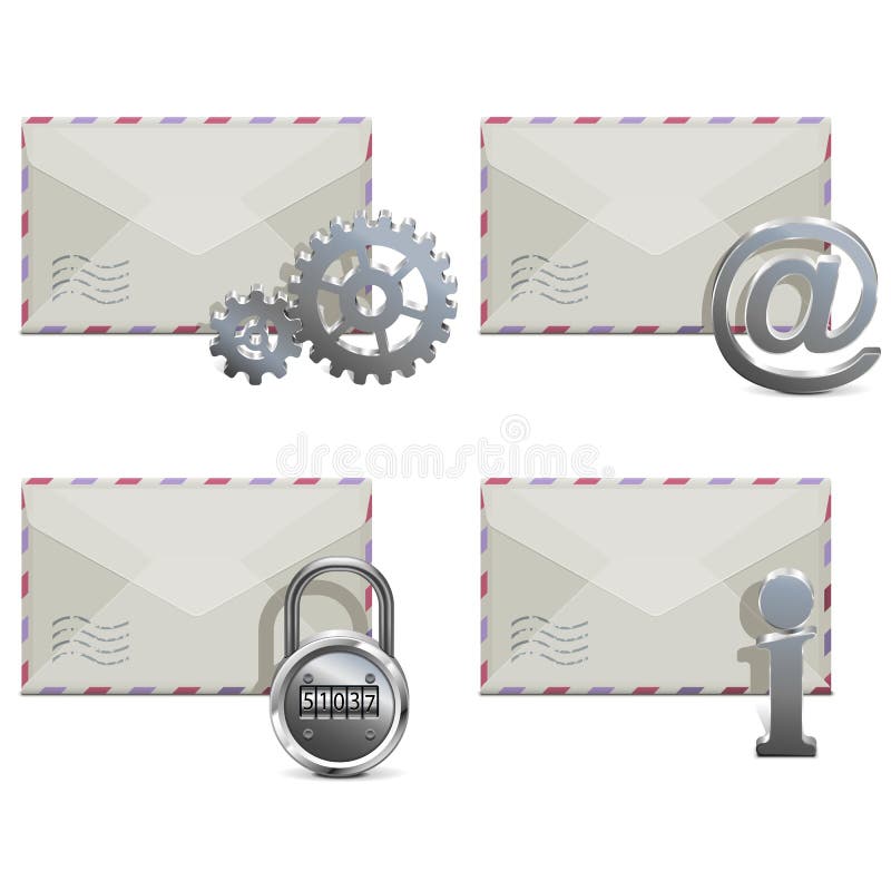 Vector Mail Icon. Envelope Symbol Shape Element for Design Interface ...