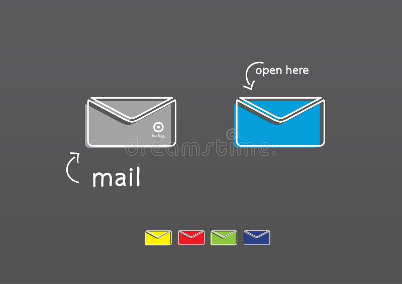 Vector Mail Symbol in Modern Design. Creative, Editable and Sizable ...