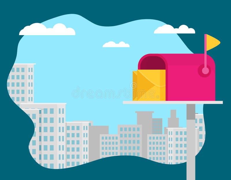 Vector Mailbox with a the Crying Mascot Stock Vector - Illustration of ...