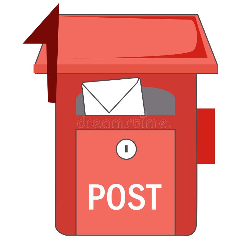 Vector Mailbox Icon. Red Mailbox Stock Vector - Illustration of design ...