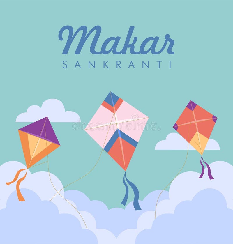 Vector Makar Sankranti Post Template Stock Vector - Illustration of ...