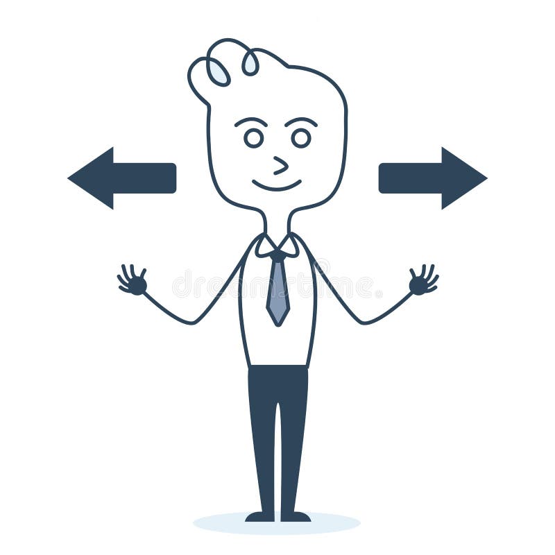 Stickman Decision stock vector. Illustration of aiming - 43114029