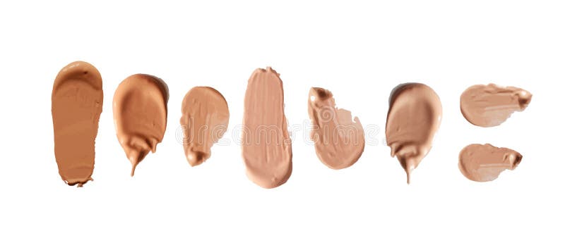 Vector Make Up Samples Isolated on White Background, Concealer Cream ...