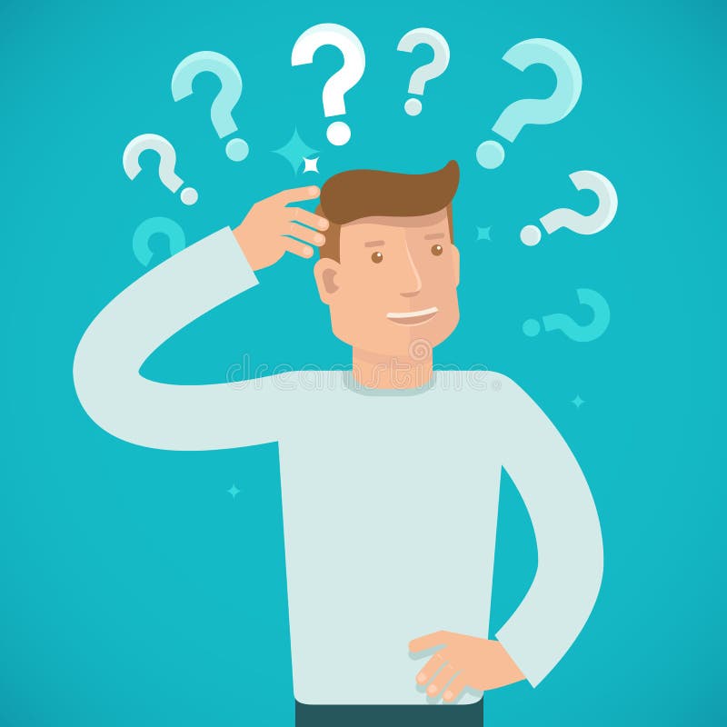 Vector Male Character Solving Problem Stock Vector - Illustration of ...