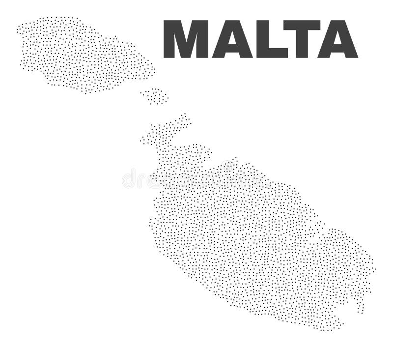 Vector Malta Map of Dots stock vector. Illustration of malta - 139143178