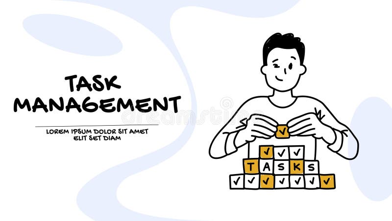 Vector of a Man with Excellent Task Management Skills Stock ...
