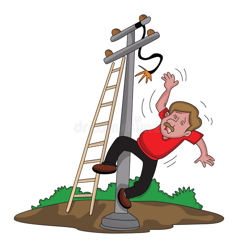 Cartoon Falling Ladder Stock Illustrations – 328 Cartoon Falling Ladder ...