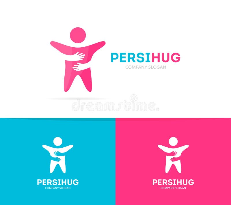 Vector Man and Hands Logo Combination. Human and Embrace Symbol or Icon ...