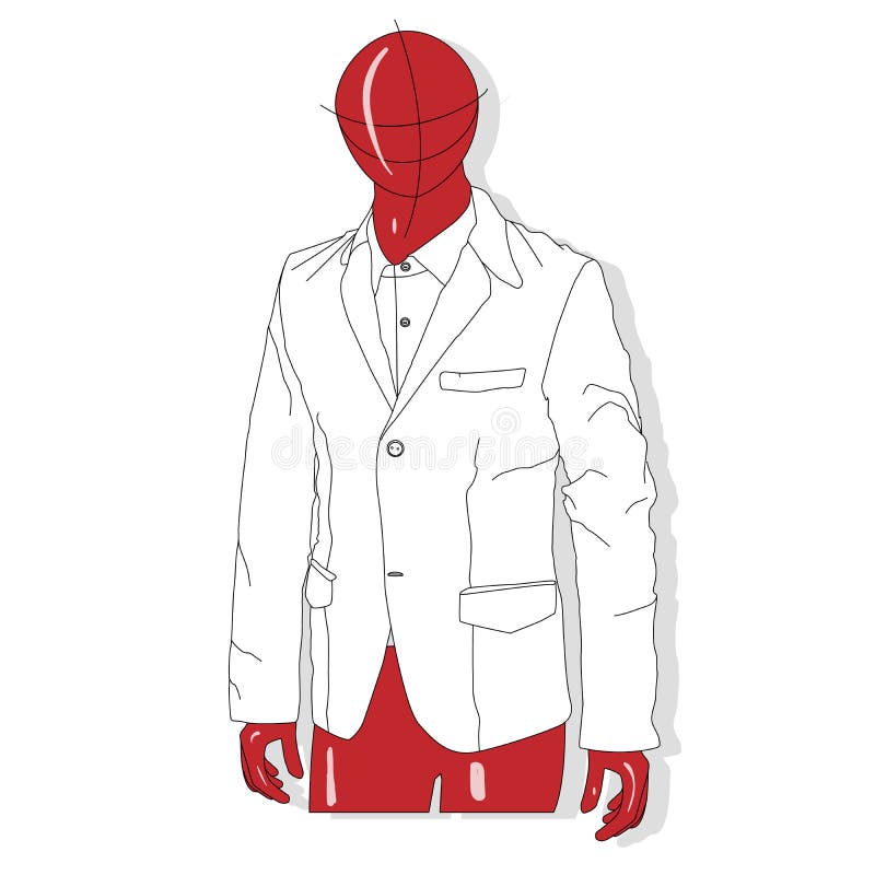 Male Coat Set Vector Stock Vector Illustration Of Jacket 84534405