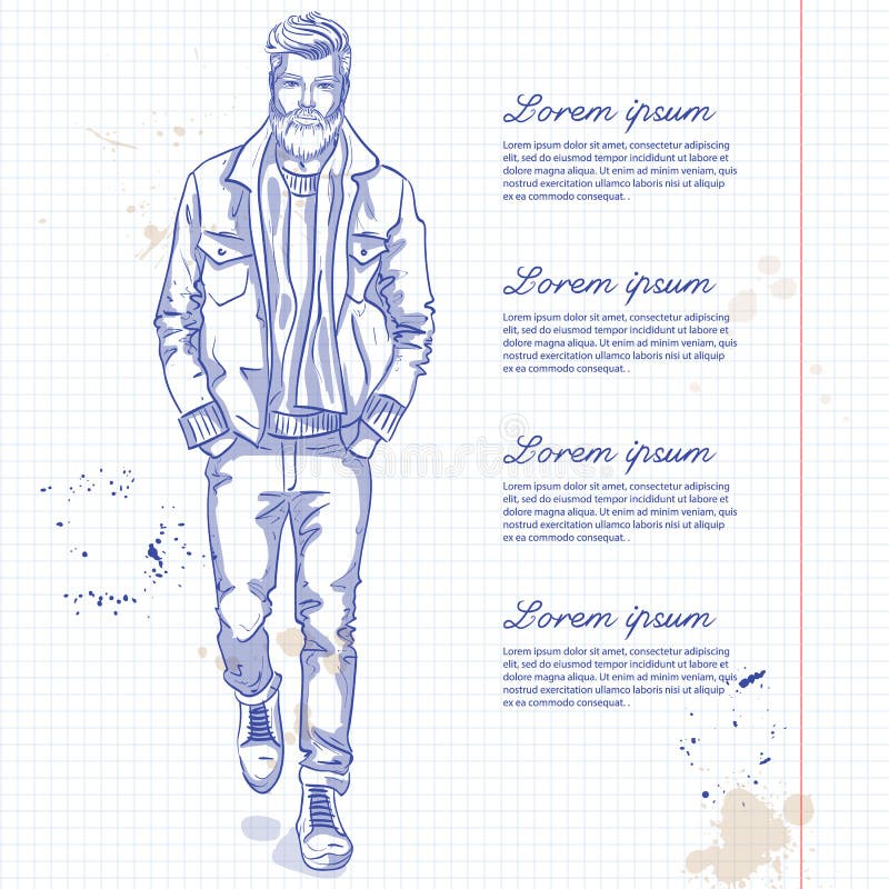 Vector man model stock vector. Illustration of dummy - 108084244