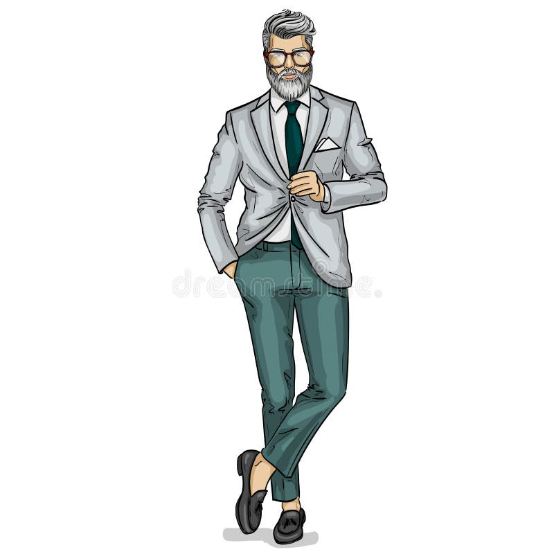 Vector man model dressed stock vector. Illustration of model - 106496926