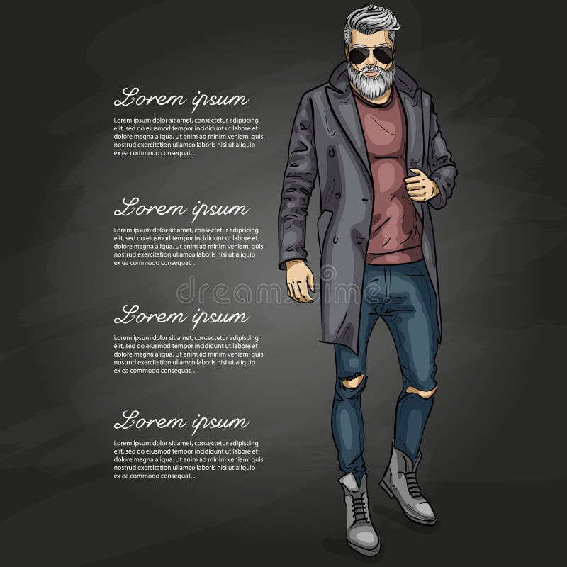 Vector man model stock vector. Illustration of glasses - 108084229