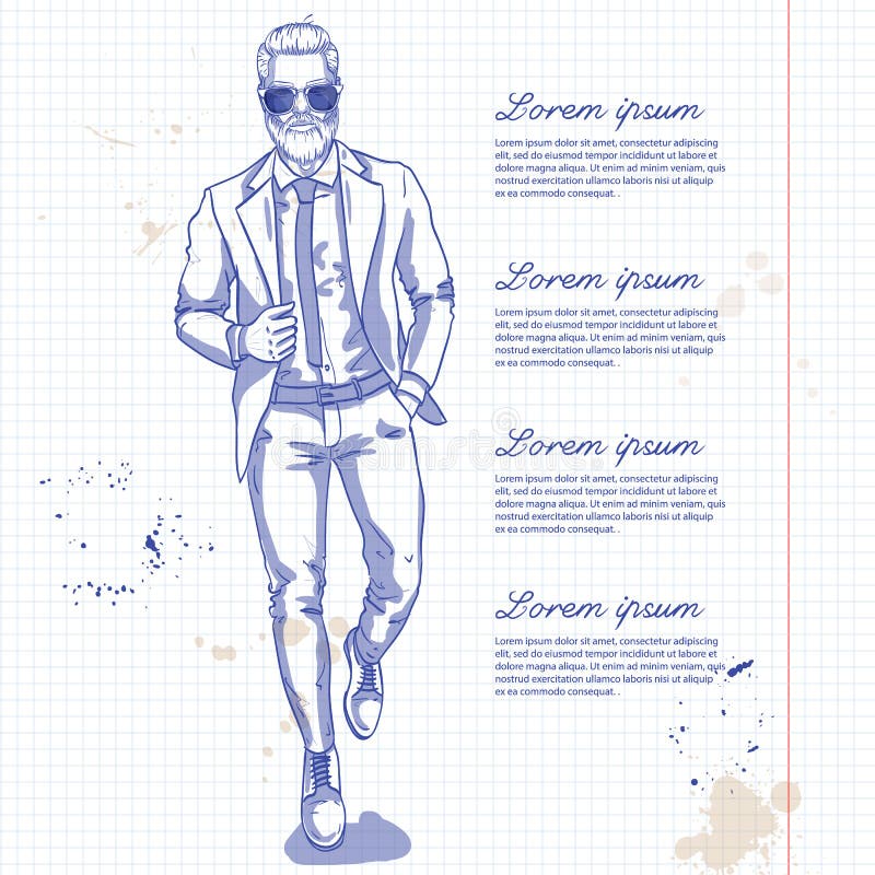 Vector man model stock vector. Illustration of designer - 108084535