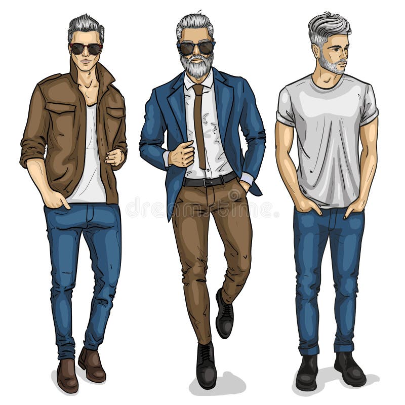 Vector man models stock vector. Illustration of phone - 106221518