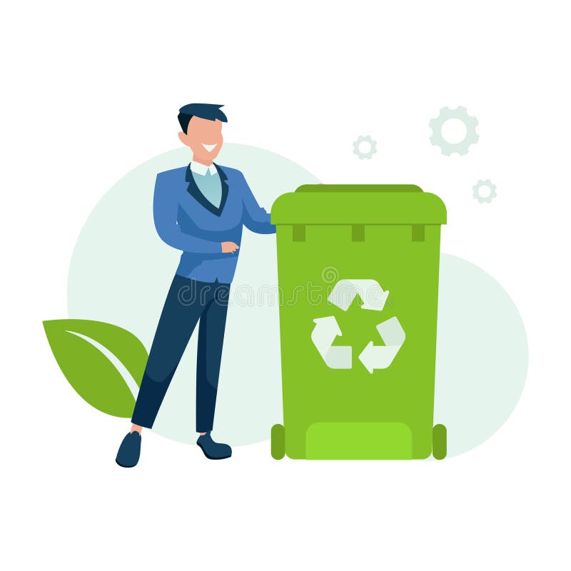 Young Man Recycling Symbol Stock Illustrations – 299 Young Man ...