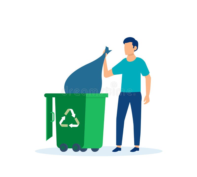Young Man Recycling Symbol Stock Illustrations – 299 Young Man ...