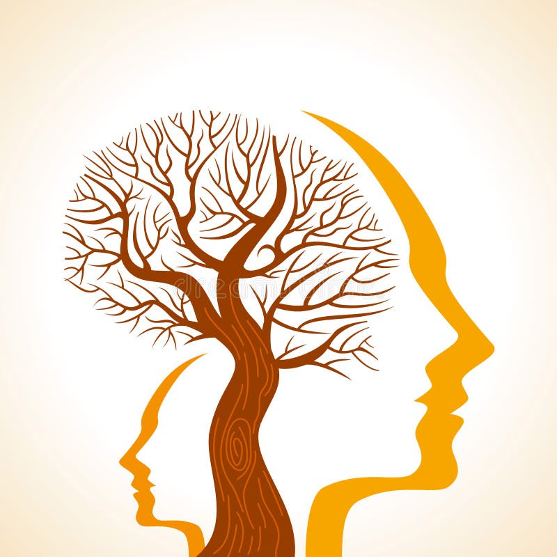 Brain Tree Illustration, Tree of Knowledge Stock Vector - Illustration ...