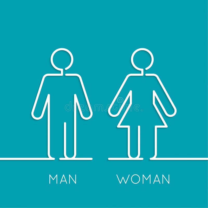 Vector man and woman icons stock vector. Illustration of human - 51028408