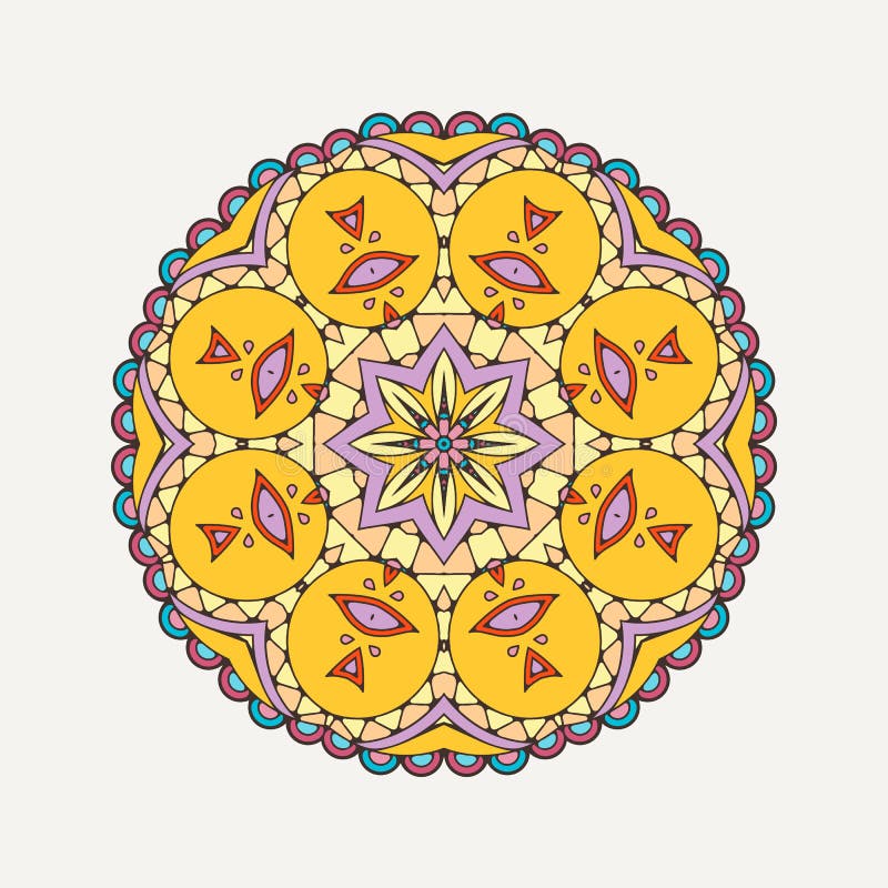 Vector Mandala. Mehndi Lace Tattoo. Oriental Weave with Sharp Corners ...