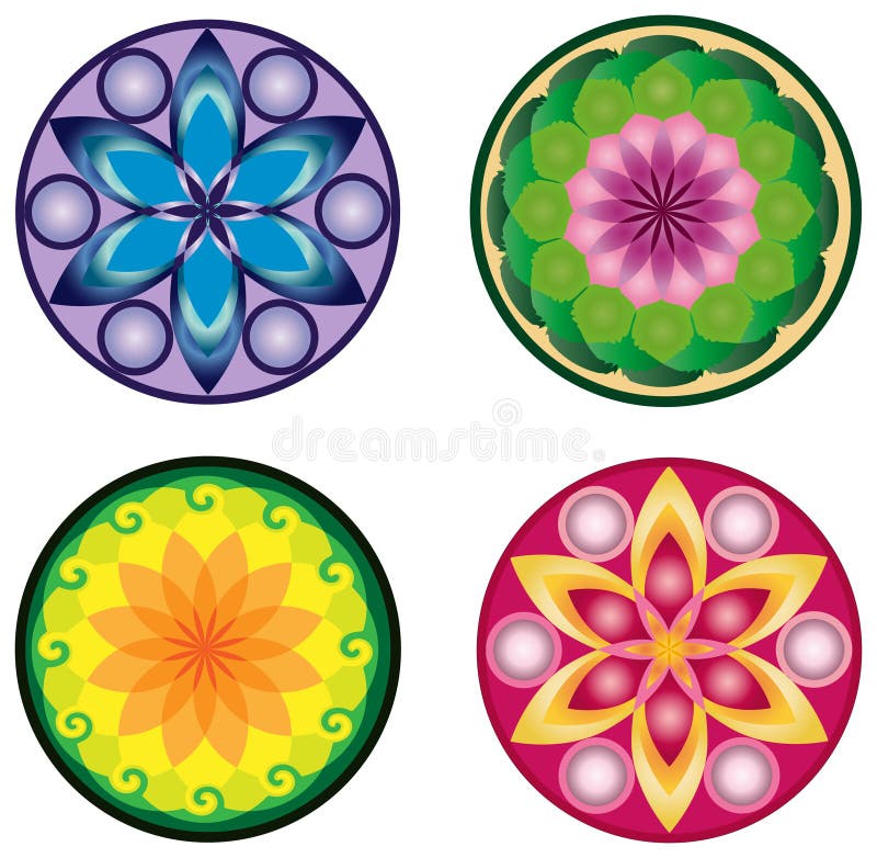 Vector mandala set stock vector. Illustration of bloom - 51152650