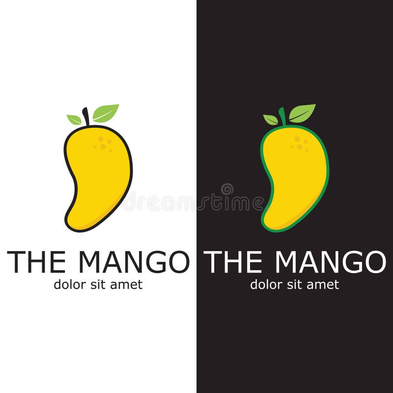 Vector Mango Fruit Logo Template. Mango Icon in Flat Concept Stock ...