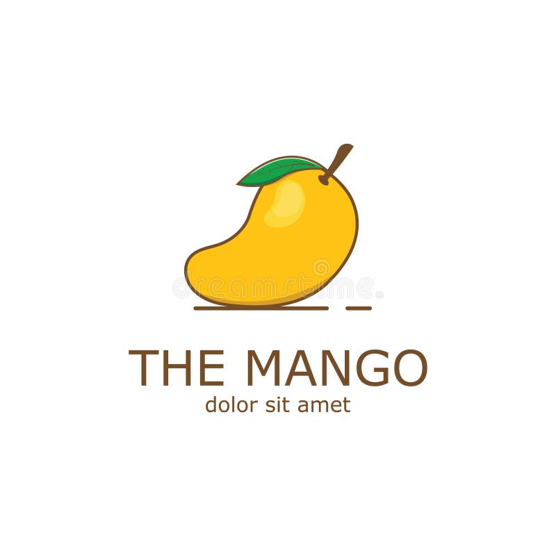 Vector Mango Fruit Logo Template. Mango Icon in Flat Concept Stock ...