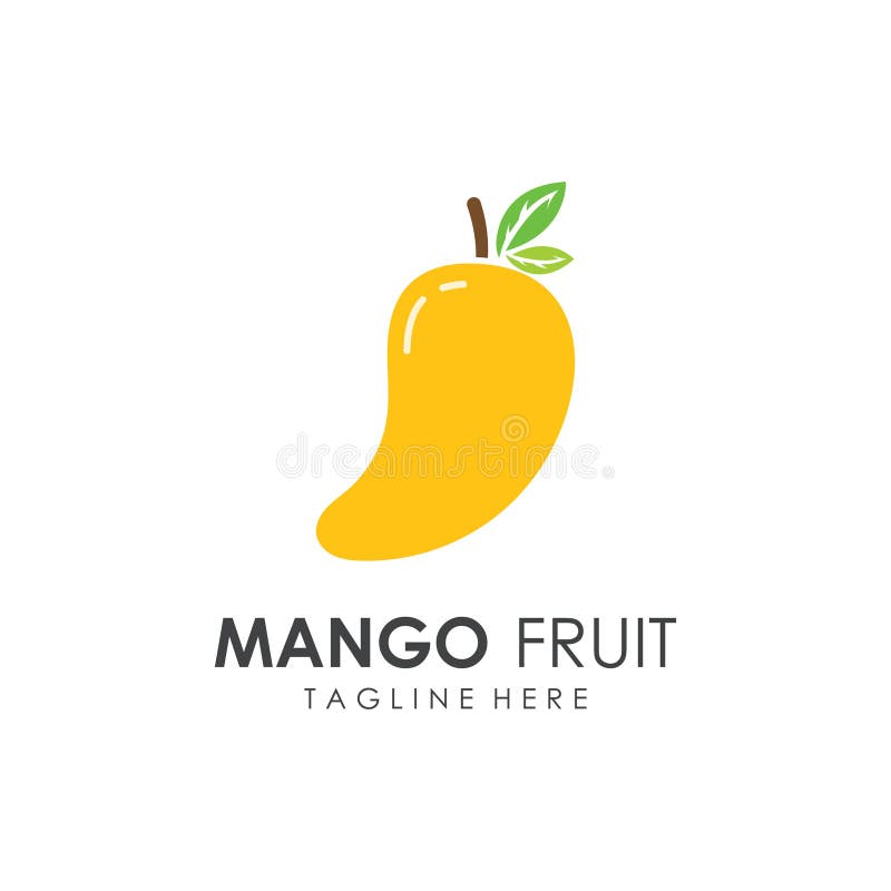 Vector Mango Fruit Logo Template. Mango Icon in Flat Concept Stock ...