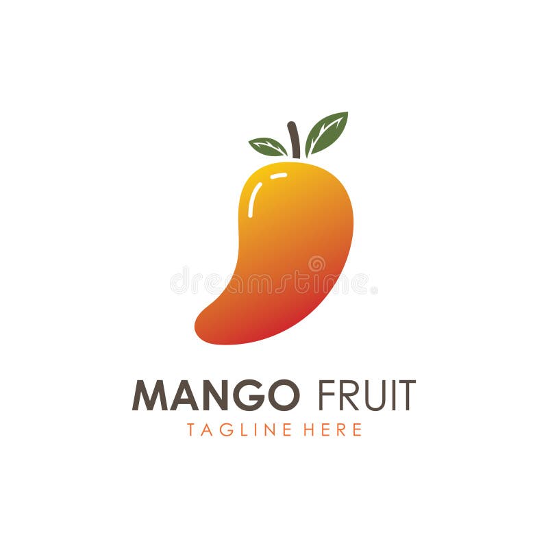 Vector Mango Fruit Logo Template. Mango Icon in Flat Concept Stock ...