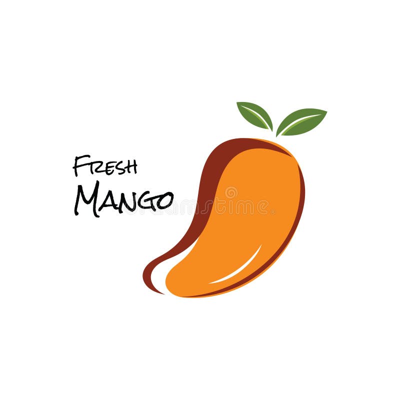 Vector Mango Fruit Logo Template. Mango Icon in Flat Concept Stock ...