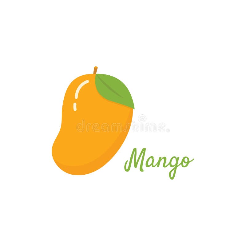 Vector Mango Fruit Logo Template. Mango Icon in Flat Concept Stock ...