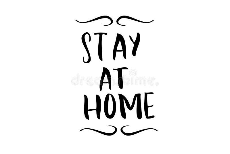 Vector Manual Draw Sketch, Stay at Home Stock Vector - Illustration of ...