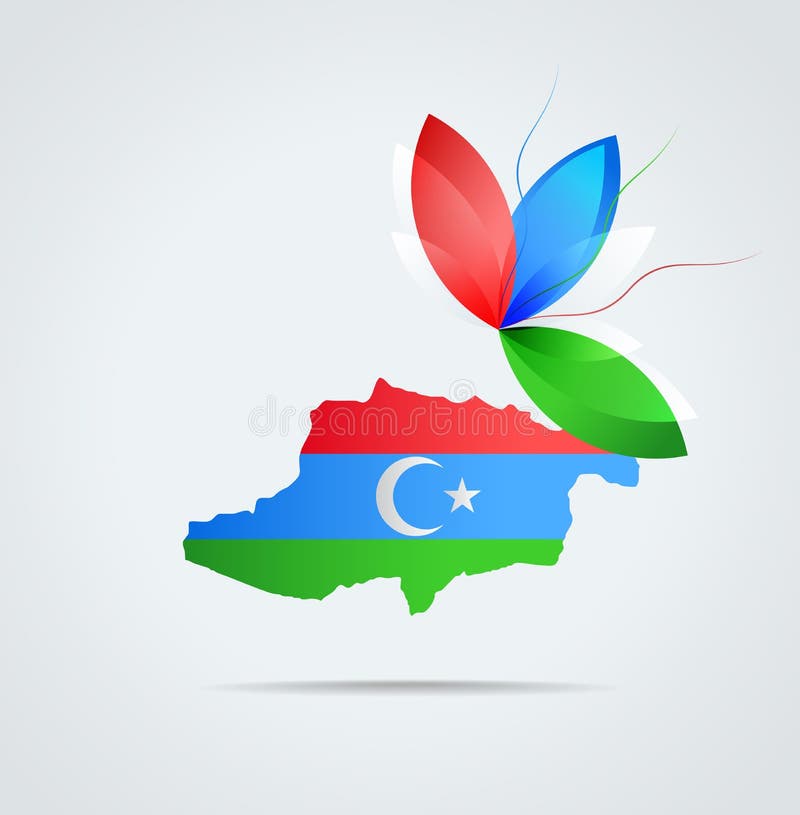 Vector Map of Afghan Turkestan Combined with Afghan Turkestan Flag ...