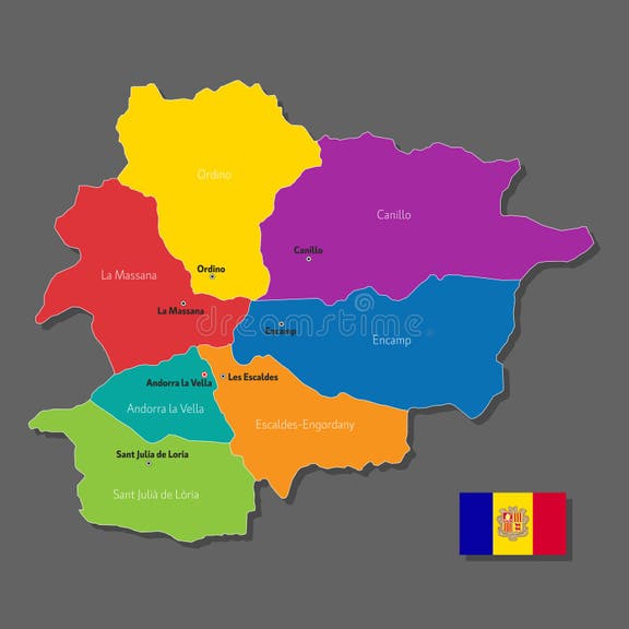 Vector map of Andorra stock vector. Illustration of official - 362767192