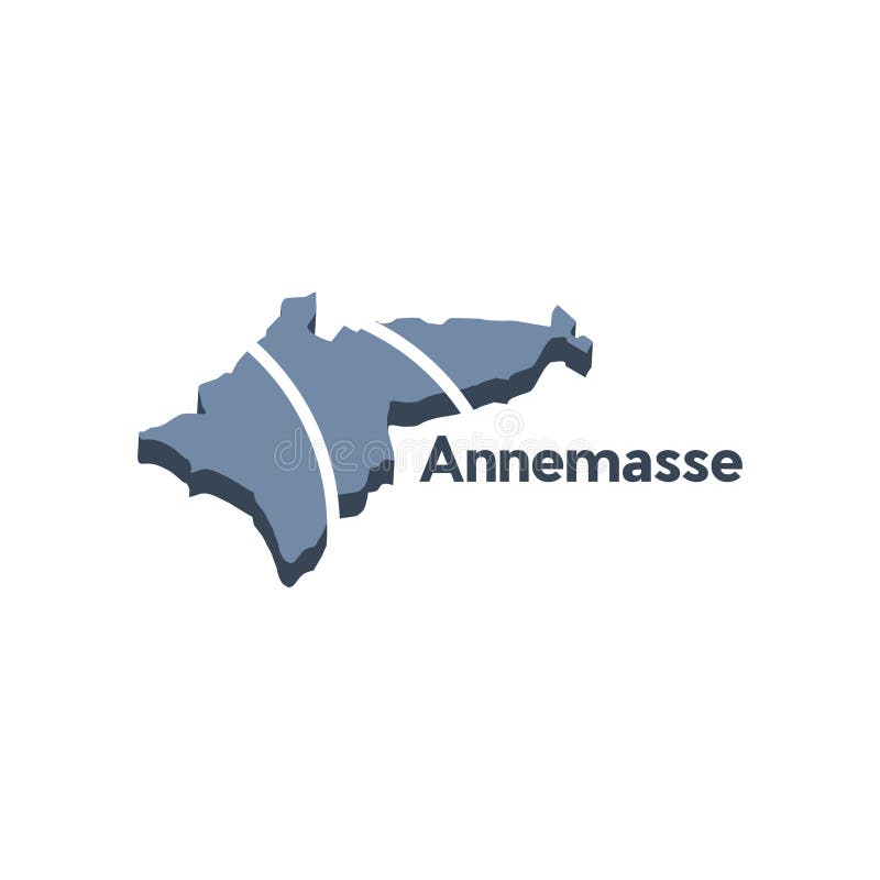 Vector Map of Annemasse Design, Illustration Design Template on White ...