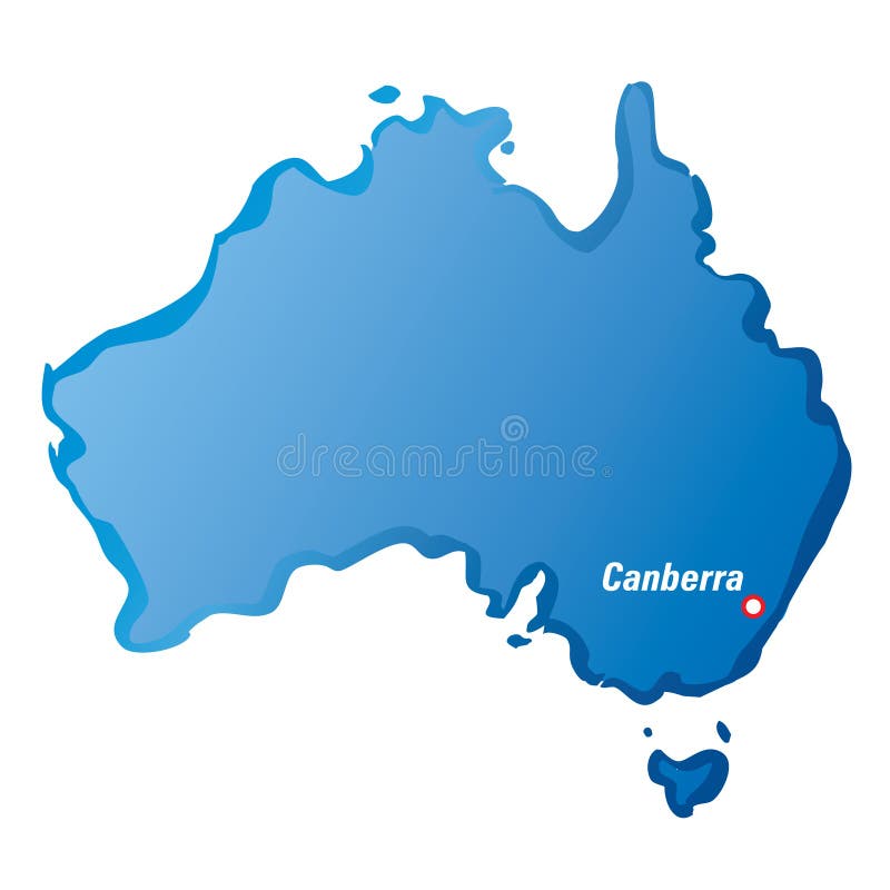 Australia, Canberra Architecture Line Skyline Illustration. Linear ...