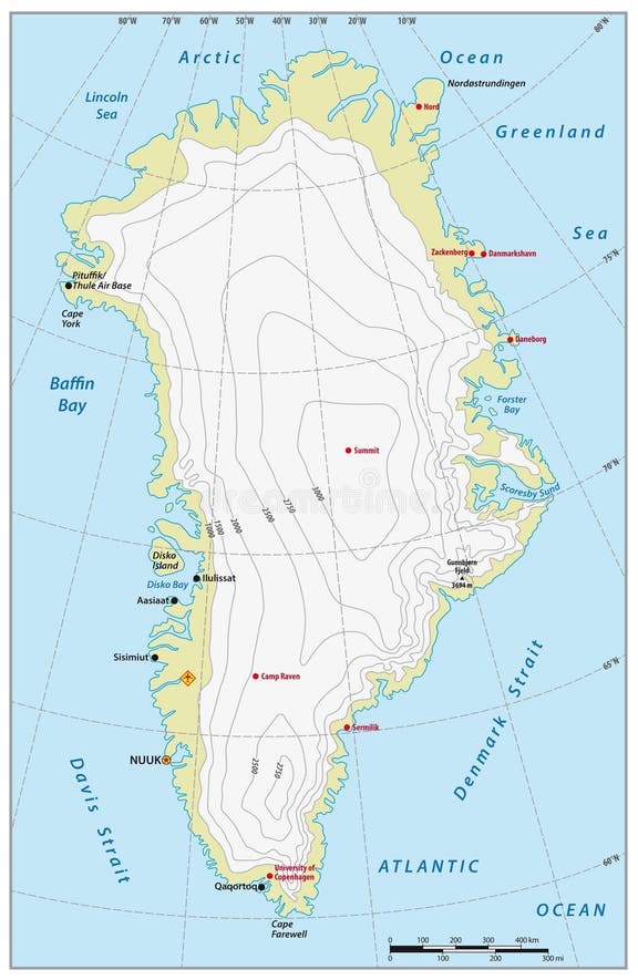 Vector Map of the Autonomous State of Greenland Stock Vector ...