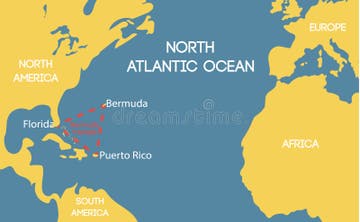 Map Bermuda Triangle Vector Stock Illustrations – 81 Map Bermuda ...